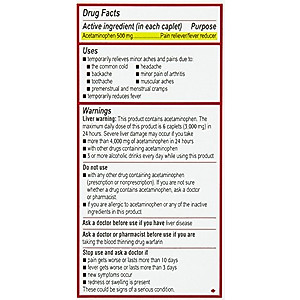 Tylenol Extra Strength Pain Reliever & Fever Reducer Caplets-100 Count