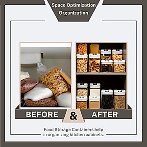 Generic Food storage hernetic container set, BPA free. For dry and fresh food, set of 7 pieces - leak proof, liner for better kitchen storage organization, WHITE