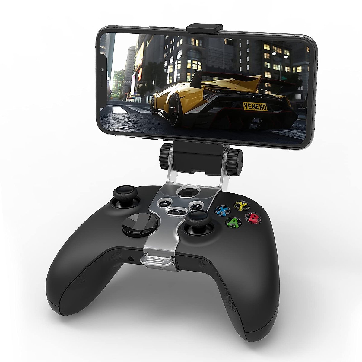 MENEEA Clip Mount for X-Series S/X, for Xbox One/S/X, Controller Phone Foldable Clamp Holder Cellphone Stand with Adjustable Bracket for X-Series S/X, for Xbox One/S/X Controller