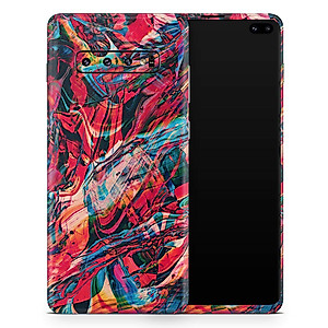 DesignSkinz Liquid Abstract Paint Remix V87 Protective Vinyl Decal Wrap Skin Cover Compatible with The Samsung Galaxy S20 (Screen Trim & Back Glass Skin)