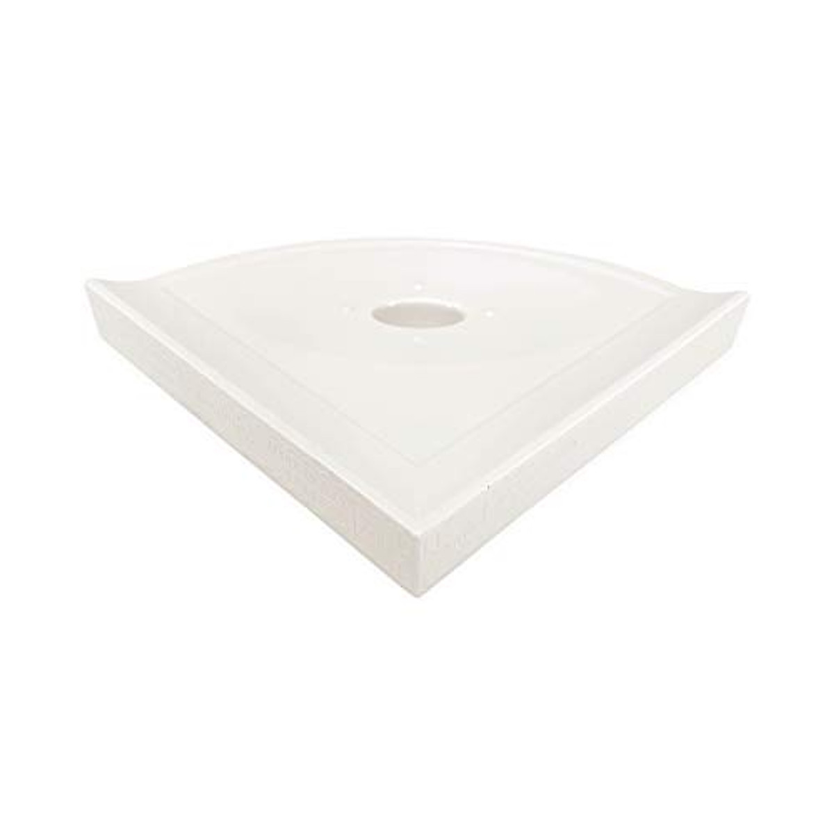 Questech Décor 8 Inch Corner Shower Shelf and 5 Inch Shower Caddy Soap Dish, Metro Flatback Wall Mounted Bathroom Shower Organizer, White Polished