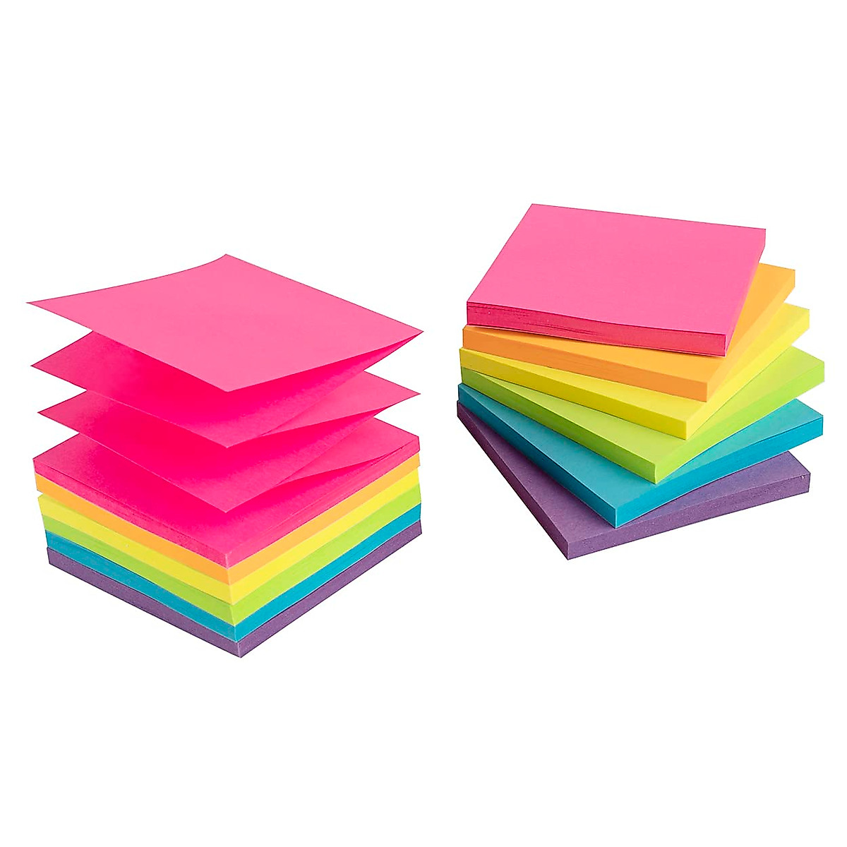 Pop-up Sticky Notes,3x3 in,12 Pads,Bright Colors Super Sticking Power Memo Pads, 6 Colors, Strong Adhesive