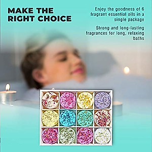 Floroma Aromatherapy Shower Steamers - Variety Set Of 12x Shower Bombs With Essential Oils For Relaxation. Shower Bomb Melts For Women Who Has Everything. Shower Steamer Tablets (Fizzies) For Home Spa