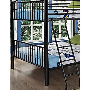Powell Heavy Metal Bunk Bed, Full-Over-Full, Black