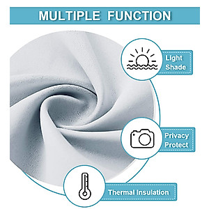 RYB HOME Room Darkening Blinds for Patio Door, Privacy Door Window Curtains Thermal Insulate Covering for Patio Door Glass Door Front Door, 26 inch x 80 inches, Greyish White, 1 Panel