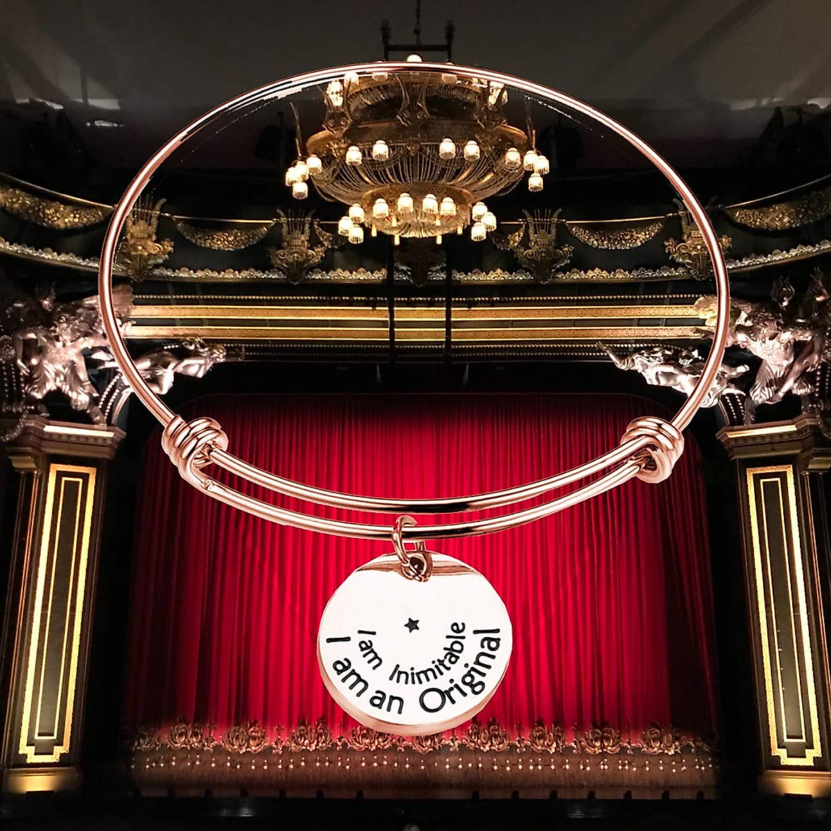 Anlive Hamilton Musical Necklace Aaron Burr Necklace Musical Lover Gift (Hamilton Musical Rose Gold Bracelet)