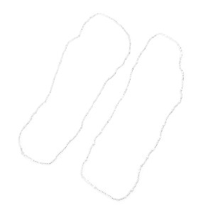 Happyyami 2Pcs Waist Beads Boho African Belly Chain Pregnancy Beach Body Chain Summer Bikini Jewelry for Woman Girl (Silver White)