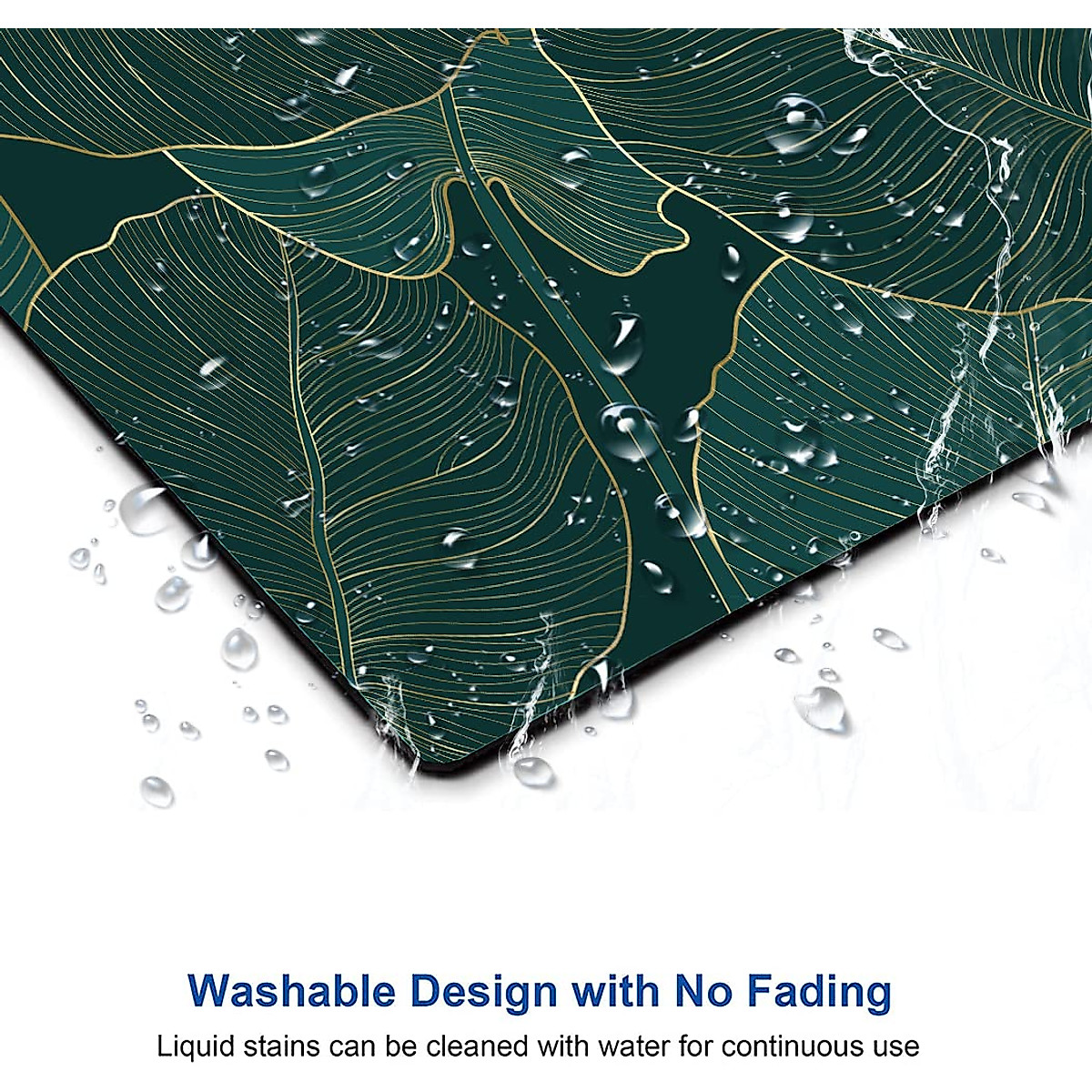 Mouse Pad, Computer Mouse Pads with Tropical Leaves Design, Mouse Mat Square Waterproof Mouse Pad Non-Slip Rubber Base MousePads for Office Laptop
