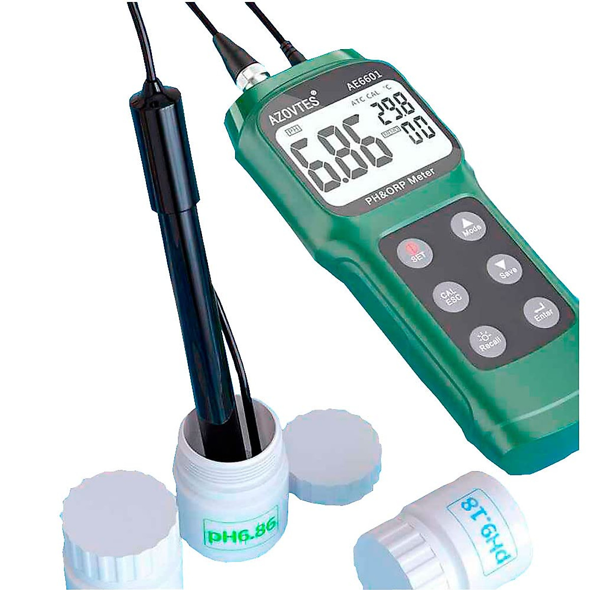 AE6601 Handheld Digital Water pH Meter Temperature Meter PH & ORP Meter Range 0.00~14.00pH