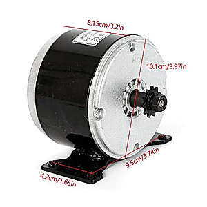 Electric Motor, 250W 24V DC Electric Brush Motor for DIY Electric Scooter E Bike Go Kart Mini Bike Quad