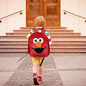 Sesame Street Plush Elmo Backpack for Toddlers, Boys, and Girls - for School or Travel - Small 12 Inch Size