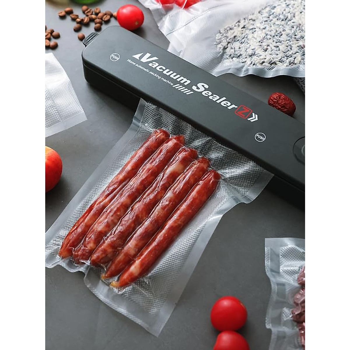 Perfect Part Vacuum Seal Bags - Pack of 50 Precut Vacuum Sealer Bags for Food, Heavy Duty Vacuum Bags for Food Saving Vacuum Sealer Machine, Vacuum Packing Bags for Travel & Food Preservation