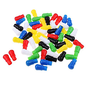 MagiDeal 60pcs 23mm Mixed Color Replacement Plastic Pegs for Traditional Family Game Hexagon Wooden Chinese Checkers