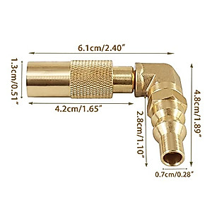 Xastro 1/4 Inch RV Quick Connect Elbow Adapter Fitting Low Pressure 90 Degree Elbow Adapter Conversion Fitting for Blackstone 17 Inch and 22 Inch Portable Tabletop Camping Propane Gas Griddle