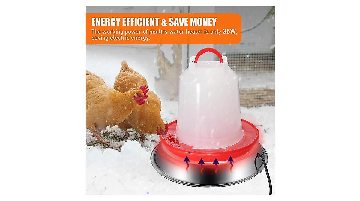 Gsbomzap 12 Inch Poultry Water Heater Base for Winter Safety