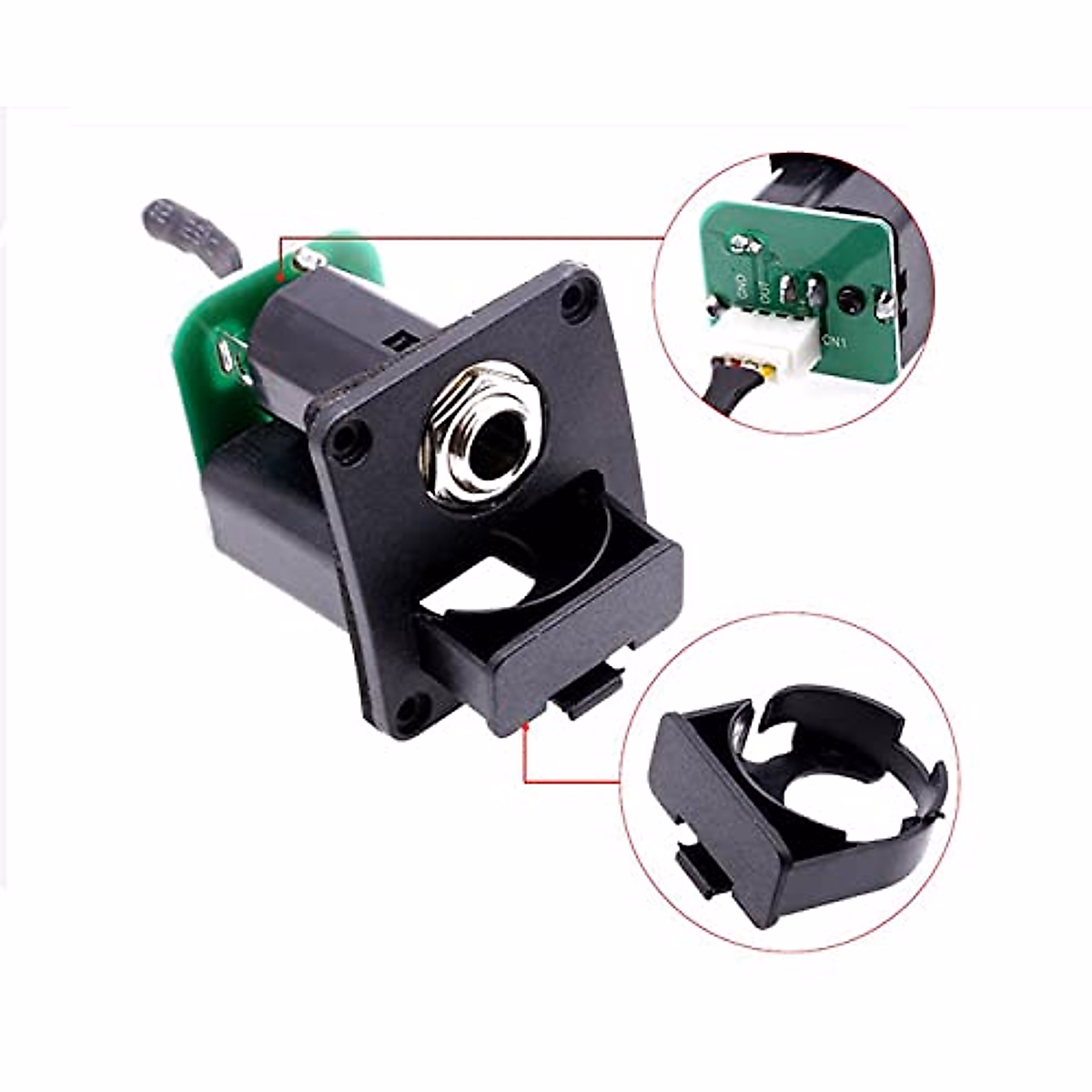 Jiayouy 1 Set 3-Band EQ Piezo Pickup Ukulele Preamp Amplifier Equalizer Tuner System with LCD Display and Volume Control