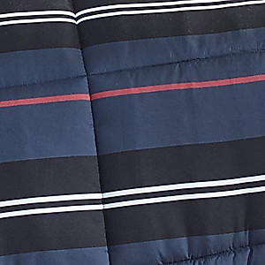 Nautica | Talmage Collection | Ultra Soft & Cozy Silky Microfiber Lightweight Reversible Comforter with Matching Sham(s), Queen, Navy