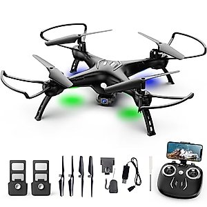 ATTOP Drone with Camera for Adults/Kids/Beginners - W10 1080P 120° FPV Live Video Drone, Beginner Friendly with 1 Key Fly/Land/Return, 360° Flip, APP/Remote/Voice/Gesture/Gravity Control, Camera Drone for Kids 8-12, No FAA License Required,, Gift Ideas, C