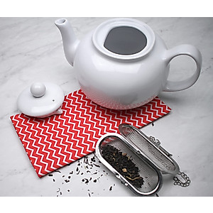 RSVP International Endurance Kitchen Collection Stainless Steel Mesh Floating Spice Infuser for Soups, Stews or Large Tea Pot, Jumbo Oval, 4.25x1.75