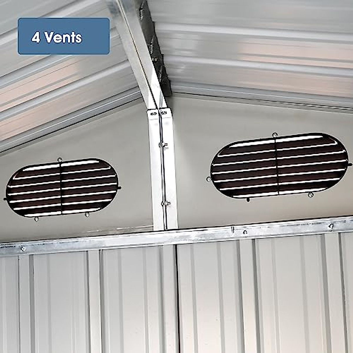 FRANSOUL Outdoor Storage Shed 20x10FT, Metal Shed Backyard Utility Large Storage Shed with 2 Doors and 4 Vents, Metal Car Canopy Shelter for Car, Truck,Bike, Garbage Can, Tool, Lawnmower