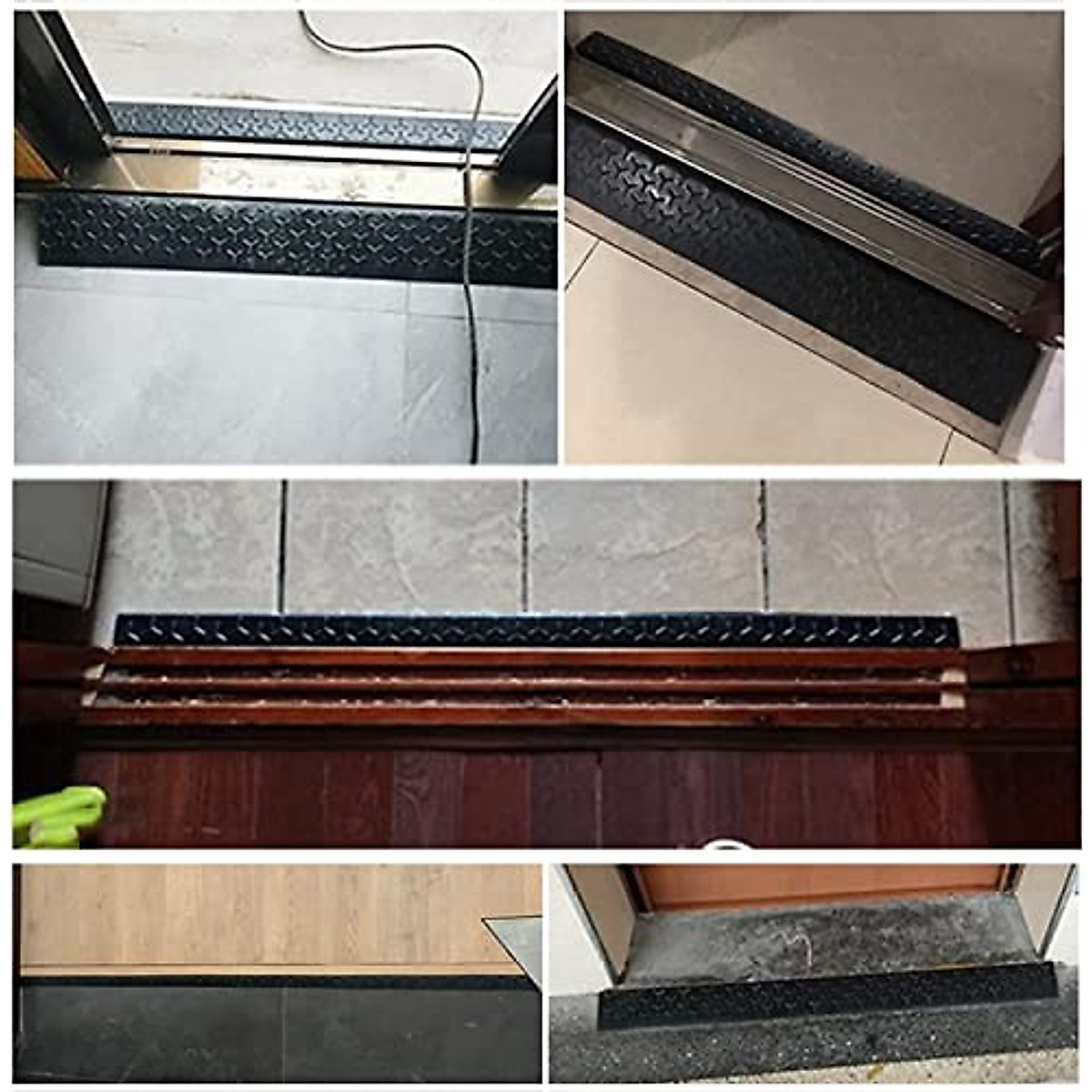 Threshold Ramp, Threshold Ramp Rubber, 1/2/3/4/5 cm Rise Wheelchairs Ramps for Home Garden Yard Sliding Glass Doors Steps, Indoor Outdoor Entry Transitions Slope (Size : 100x11x4.5(39.4x4.3x1.8))