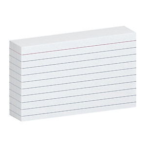 Oxford Ruled Index Cards, 3" x 5", White, 100-Pack (31)