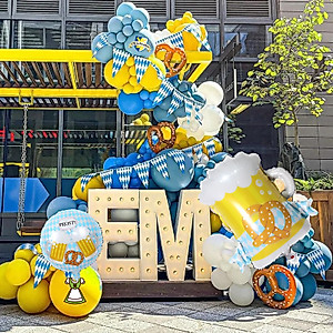 123 pcs Oktoberfest Balloons Arch Garland Oktoberfest Party Decoration Oktoberfest Party Supplies for JOktoberfest Party Favor Oktoberfest Theme Birthday Party Decorations