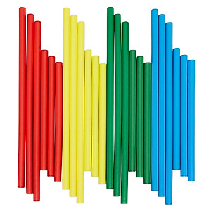 Rhythm Lummi Sticks for Kids, Toddler Music Toys, 11.75 in, 7.9 in (24 Pieces)