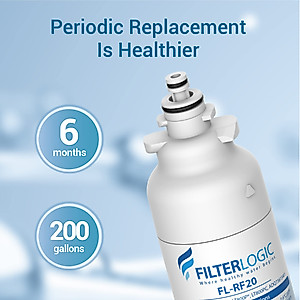 Filterlogic ADQ73613401 Refrigerator Water Filter, Replacement for LG® LT800P®, LT800PC, ADQ736134, ADQ73613402, LSXS26326S, LSXS26366S, LMXS30776S, LSXS26366D, LMXC23746S, 46-9490, 469490, Pack of 3