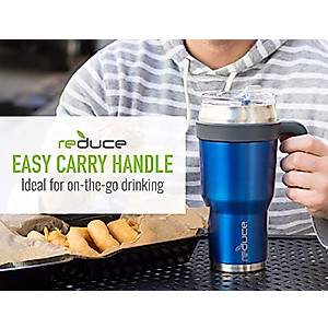 Reduce Cold 1 Handle for 30-34oz Stainless Steel Tumblers - Turn Your Tumbler into a Travel Mug - Ideal for On-The-Go Drinking - Dishwasher Safe, BPA Free - Designed for Reduce Drinkware Only