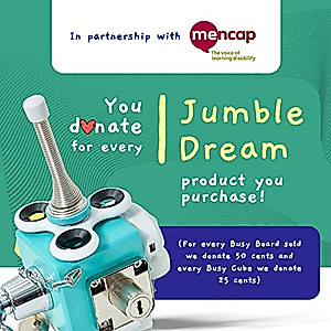 Jumble Dream Busy Cube Sensory Toy is a Handmade Montessori Fidget Cube for Learning - Wooden Activity Cubes for Travel & Children with Autism and ADHD 1 2 3