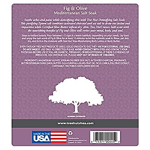 Tree Hut Detoxifying Mediterranean Salt Soak Fig & Olive, 3Ibs, Ultra Hydrating Epsom for Nourishing Essential Body Care