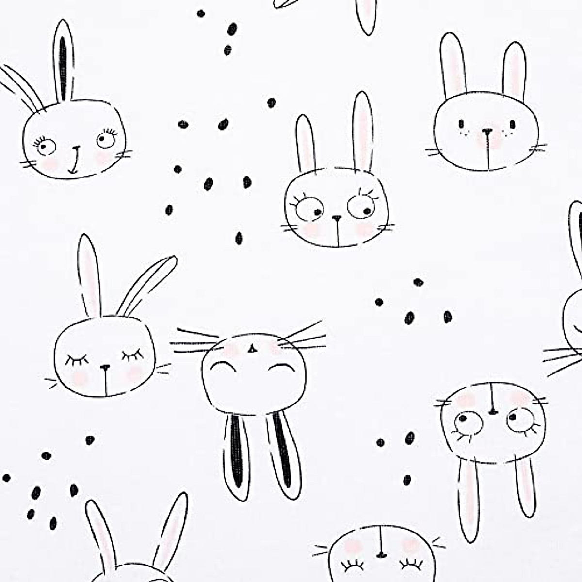 Lamaze Baby Girls' Super Combed Natural Cotton Tight Fit Long Sleeve Sleepwear 2 Piece Set, Footless, 1 Pack, Pink Bunnies, 2T