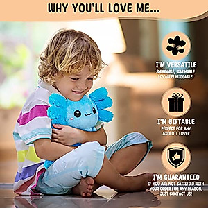 Axolotl Microwavable Unscented Heating Pad for Women and Kids- Cute Soft Cozy Pillow Plush Heatable Warm Stuffed Animals - Kawaii Hot and Cold Plushie Food Toy - Axolotl Gifts for Girls and Boys