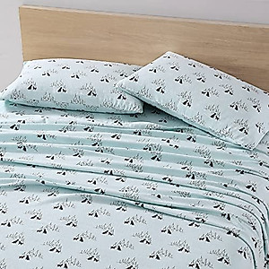 Eddie Bauer - Queen Sheets, Cotton Flannel Bedding Set, Brushed For Extra Softness, Cozy Home Decor (Dog Friends, Queen)