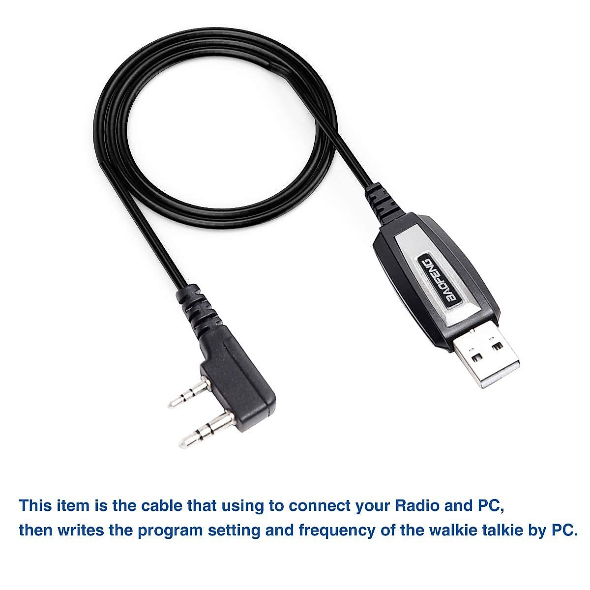 BAOFENG USB Programming Cable CH340 Chip for UV-5R BF-F8HP 5RM UV-21R GMRS UV-5G Plus GM-15PRO GM-5RH GM21 K5PLUS AR-152 UV-17R TIDRADIO TD-H3 8 Quansheng UV-K5 8 Ham Radio