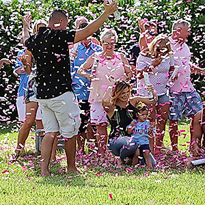 12" Gender Reveal Confetti Cannons Package (2 Pink & 2 Blue)