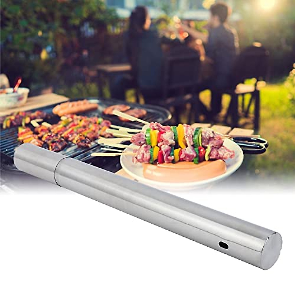 Ruchdy Skewer Holder Stainless Steel Skewer Barbecue BBQ Needle Holder Storage Box Case