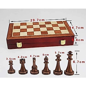 Sets for Adults and Kids,Travel International Set with Folding Board,Game Sets with Game Pieces Storage Slots,