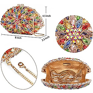 MOSSMON Crystal Evening Clutch Purses Formal Bride Wedding Party Evening Bag for Women
