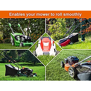 8 Inch Front Wheels Replaces for HU 581009202-2 Pack Drive Wheels Tires Compatible with Hon da Black Max Lawn Mower, Craftsman 917376161, HU 7021RES Self Propelled Mower, Replace 193912x460