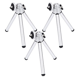 Keenso 3Pcs Universal Foldable Aluminium Alloy Stoving Varnish Mini Antishake Telescopic Tripod Telescoping Tripod Stand Monocular Telescope Camera Tripod