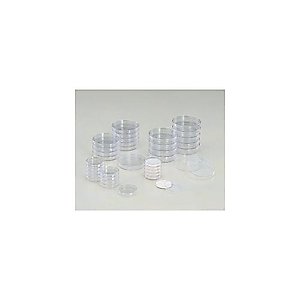 Advantec MFS 800101 Disposable Petri Dishe for 47 mm Membrane with Pad, 50 mm Diameter, 11 mm Height, Polystyrene (Pack of 100)