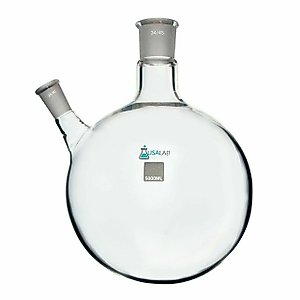 5L Round Bottom Receiving Flask - 2 Neck 24/40 and 34/45 Center - USAlab