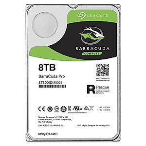 Seagate BarraCuda Pro Performance Internal Hard Drive SATA HDD 8TB 6GB/s 256MB Cache 3.5-Inch (ST8000DM0004)