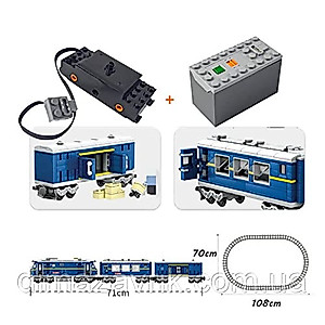 General Jim's City Series Power Blue Diesel Cargo Train Detailed Building Blocks Toy Playset Building Set with All Accessories Shown for Teens and Adults