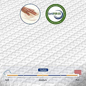 Coolvie Queen Size Mattress, 10 Inch Cooling Gel Memory Foam Mattress, Pocket Innerspring Hybrid Mattress for Motion Isolation & Pressure Relidf, Mattress in a Box, 100 Night Trial