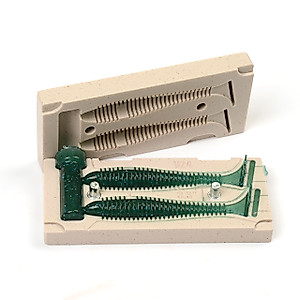 FatFish V24-2C Bait Mold Soft Plastiс Lure Making Injection Mold for Do-It Fishing Lures 3.3"