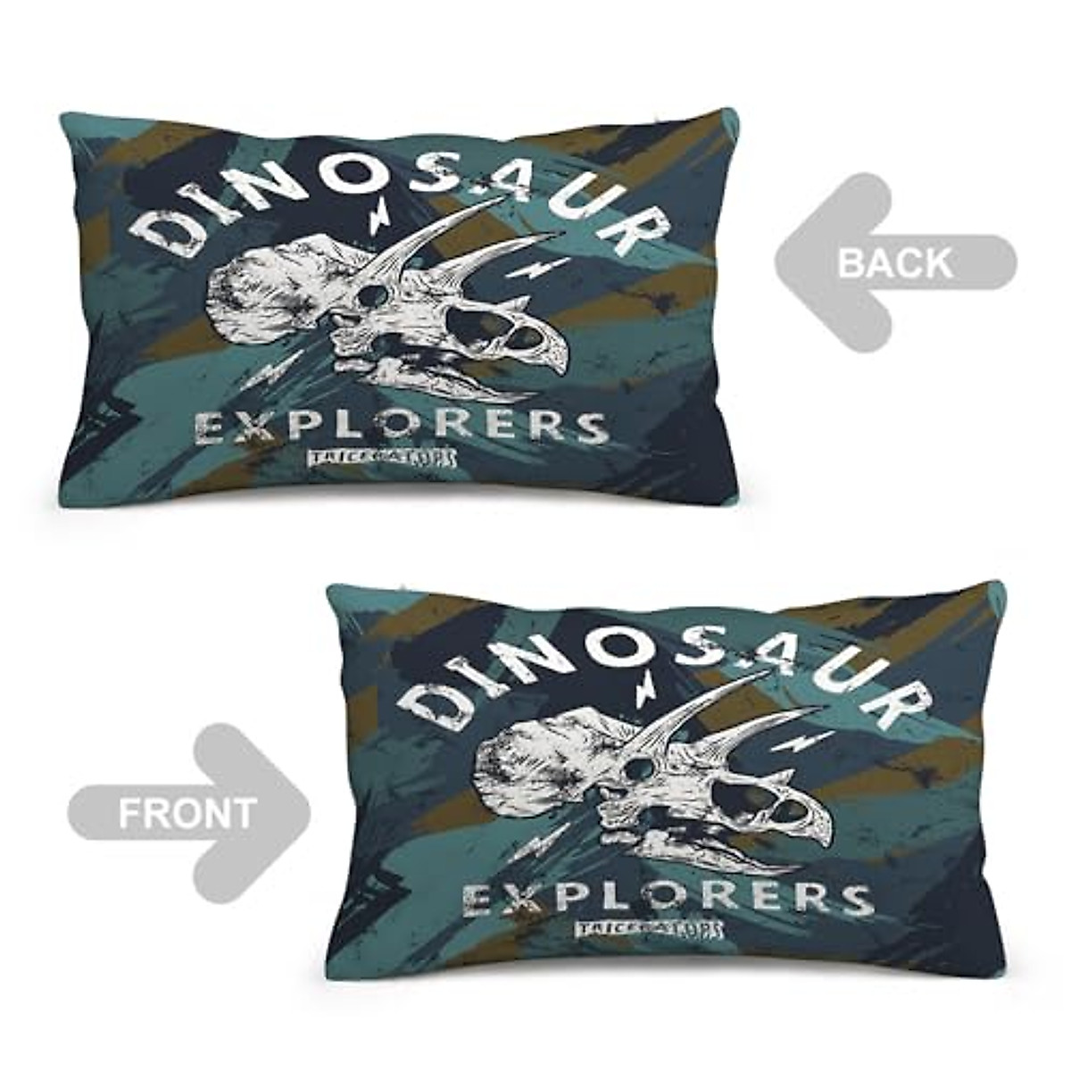 VERSUSWOLF Throw Pillow Cover Abstract Camouflage Dinosaur Rectangular Sofa Pillow Case Cushion Cover for Home Couch Bed Decor 20x36 Inch