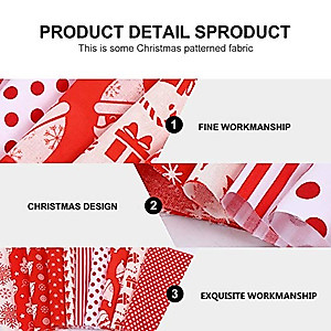 MILISTEN Nativity Decor 20Pcs Christmas Cotton Fabric Floral Quilting Cloth Piece Fat Patchwork Bundles Quarters Precut Scraps for Xmas Dress Cloth Bag DIY Sewing Craft 20x20cm Winter Sheets